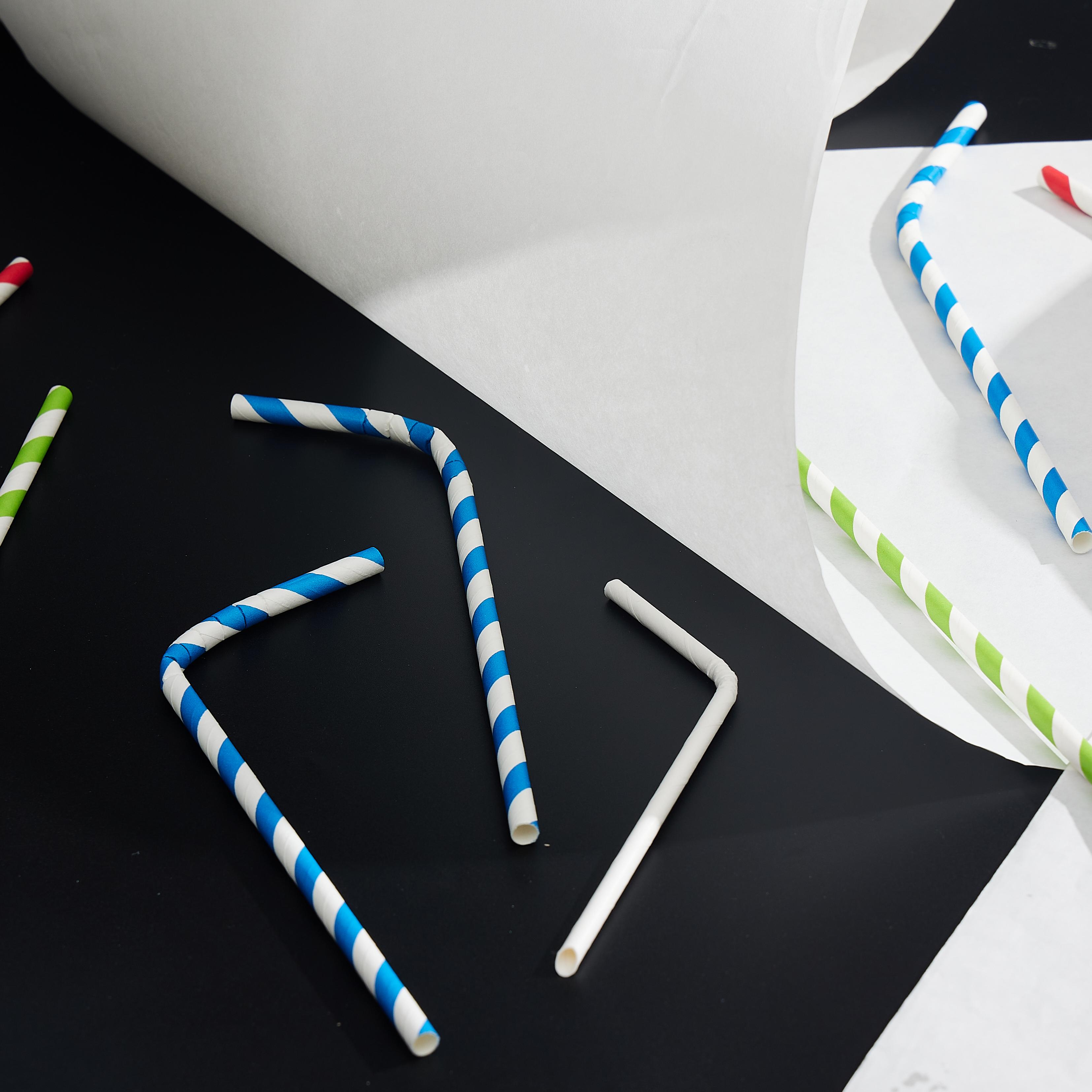 Recycled Biodegradable Stir Stick Bend Paper Straw Base Kraft Paper ...