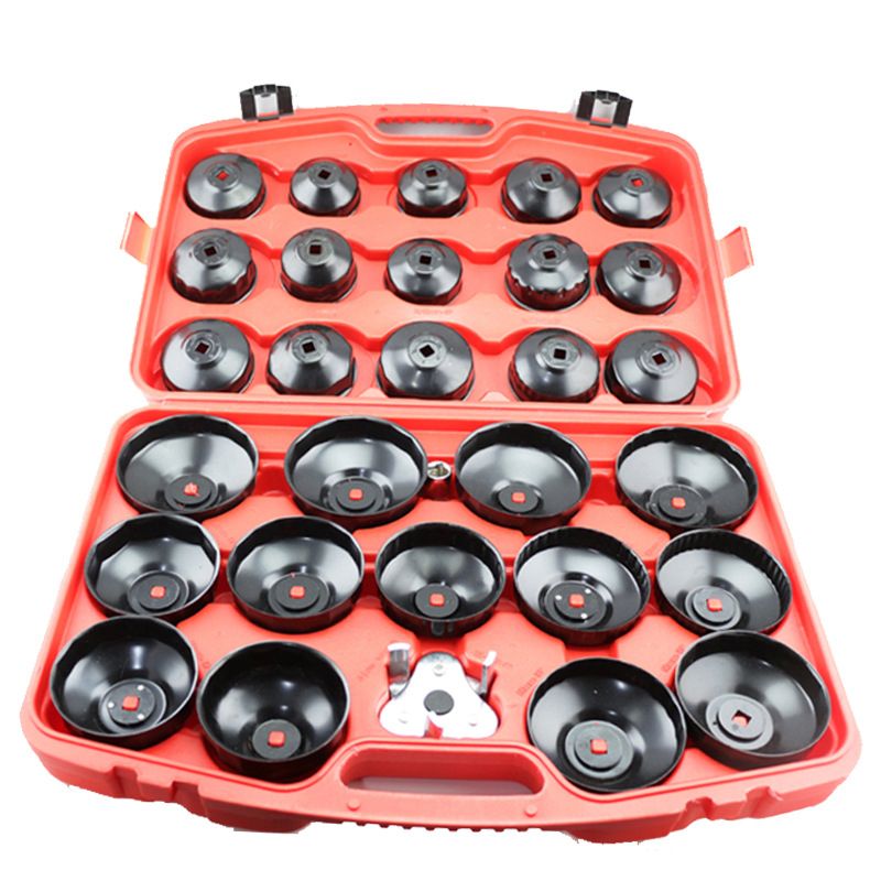 Oil Filter Cap Wrench Tool Cup Type Oil Filter Socket Wrench Set 3/8 ...