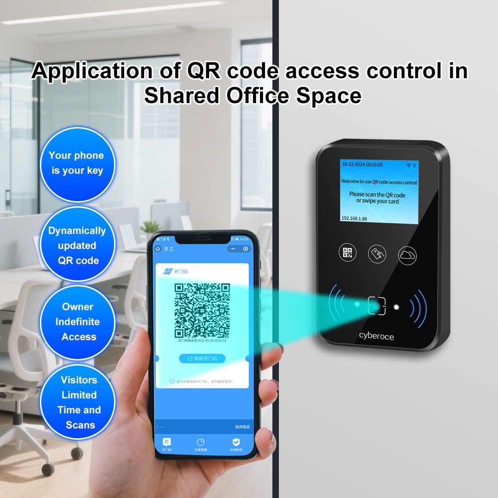 QR Code Cloud Access Control All-in-one Device for Commercial Building ...