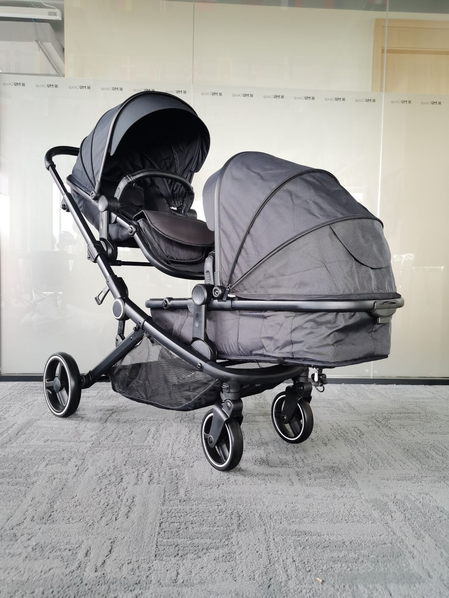 Luxury Two Seats Travel System Reversible Foldable Twins Double Baby ...