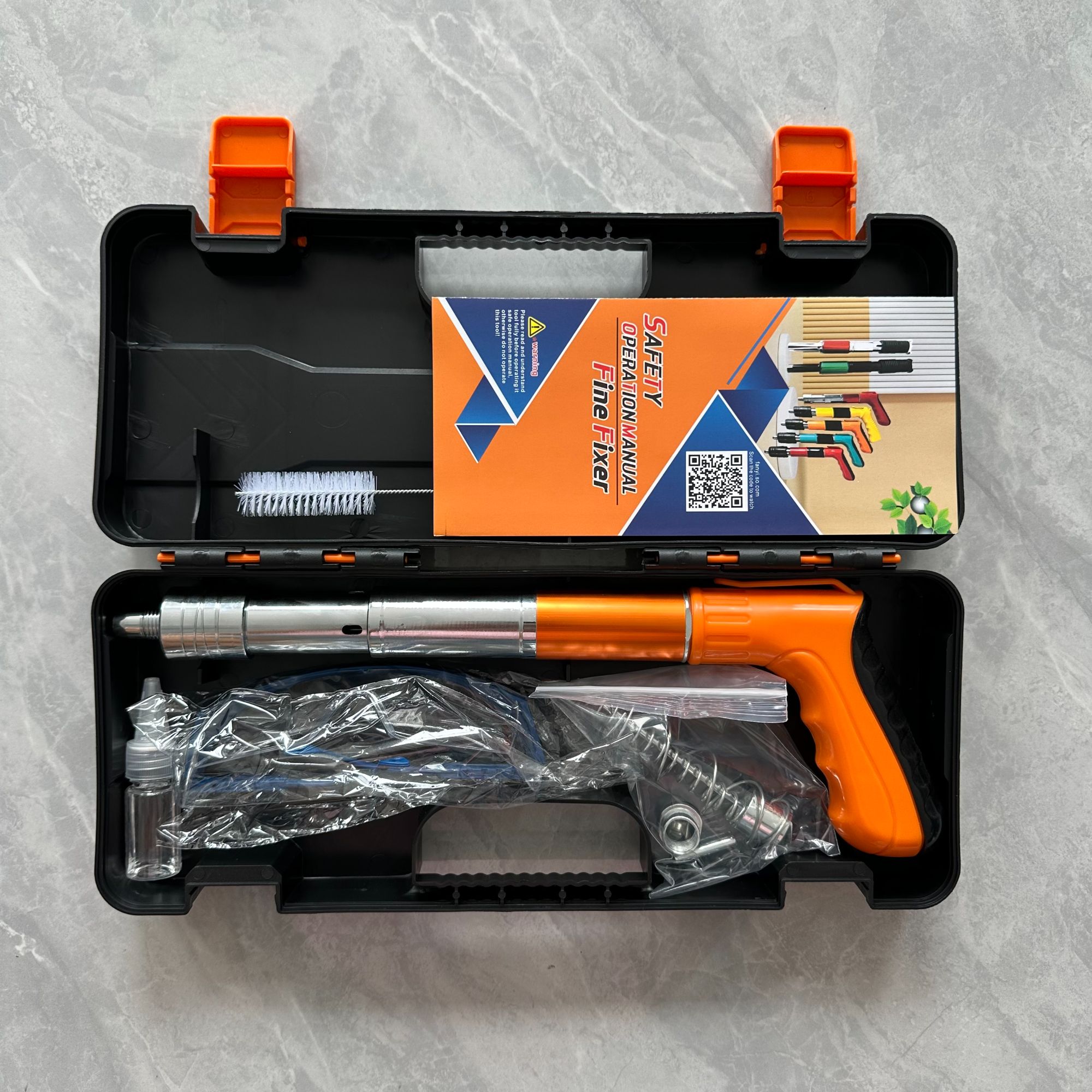Manual nail gun Orange all-steel small black box set | Bestsuppliers.com
