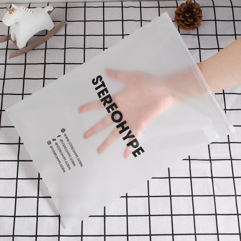 Custom D2W Biodegradable Matte Frosted Ziplock Resealable Plastic ...