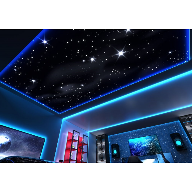 Twinkle rgb fiber optic star ceiling light kit, starlight ceiling panel ...