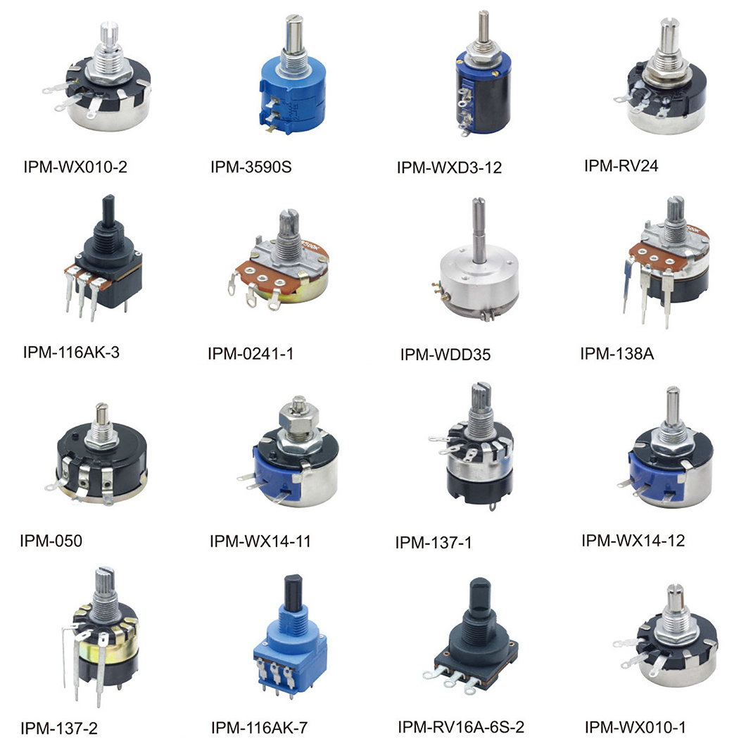 WH06-2 Fine-Tuning Horizontal Potentiometer with 6mm Dimension 500K ...