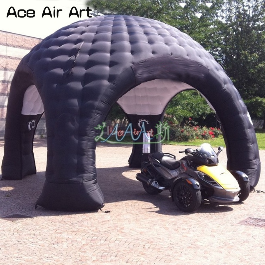 7m Diameter Black Inflatable Garage Cover Portable Canopy Igloo Dome ...