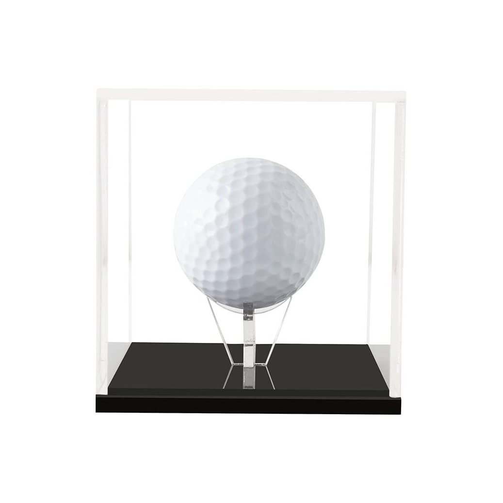 Custom Golf Ball Display Stand Clear Acrylic Box Protected Cabinet Golf ...
