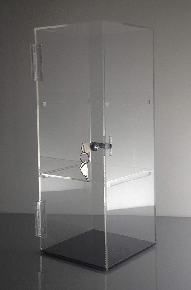 Yageli wholesale rotating 4 tier square locking clear acrylic plastic ...