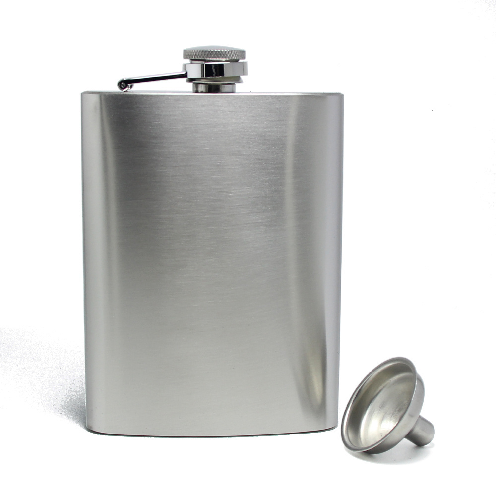 8oz Portable Flagon Kettle Oilcan Wine Pot Metal Travel Pocket Mini ...