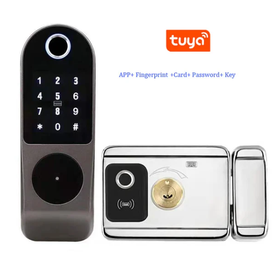 Double Sided Fingerprint Outdoor Lock for Gate /Courtyard Door ...