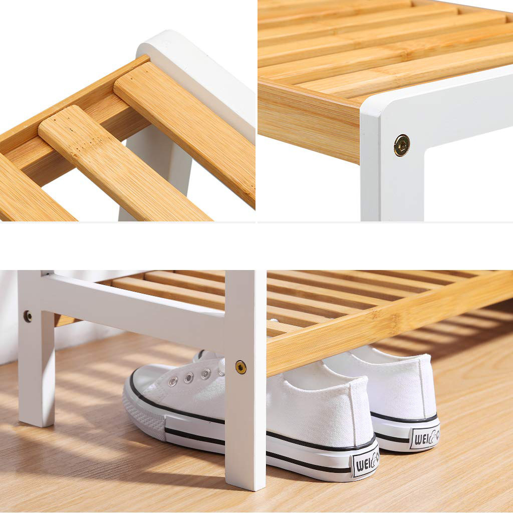 3 Tier Bamboo Shoe Rack for Closet Free Standing Shoe Shelf for ...