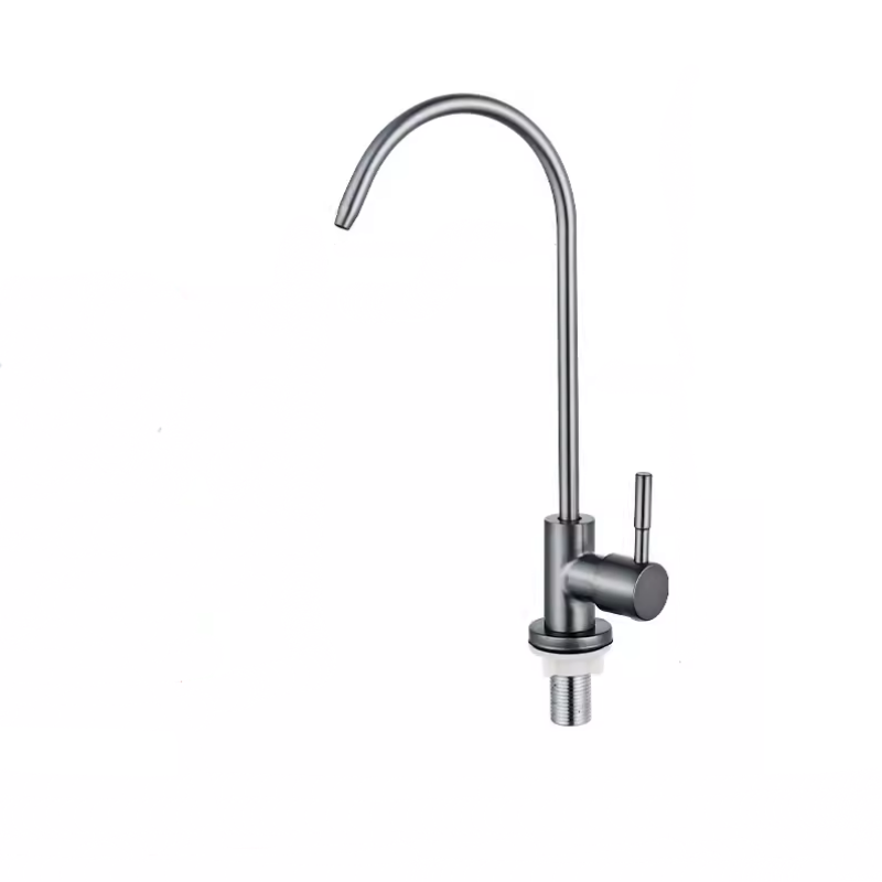 Gun Ash Stainless Steel Sanitary Ware Single Handle Kitchen Faucet Hole ...