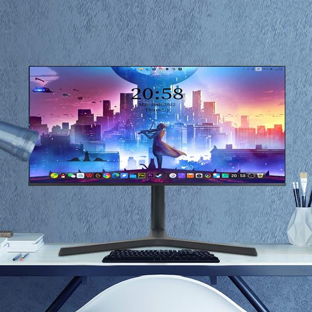 34 inch FHD Desktop IPS Screen PC with VGA BNC USB Input 12V TFT LCD ...