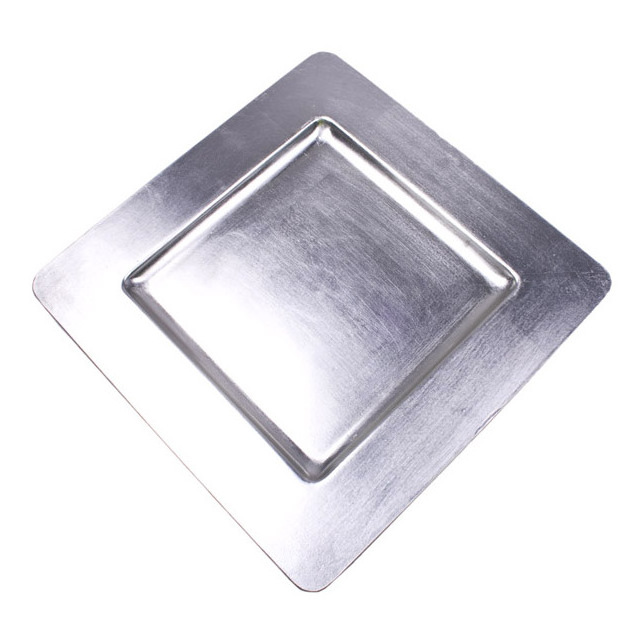 Silver Square charger plate | Bestsuppliers.com