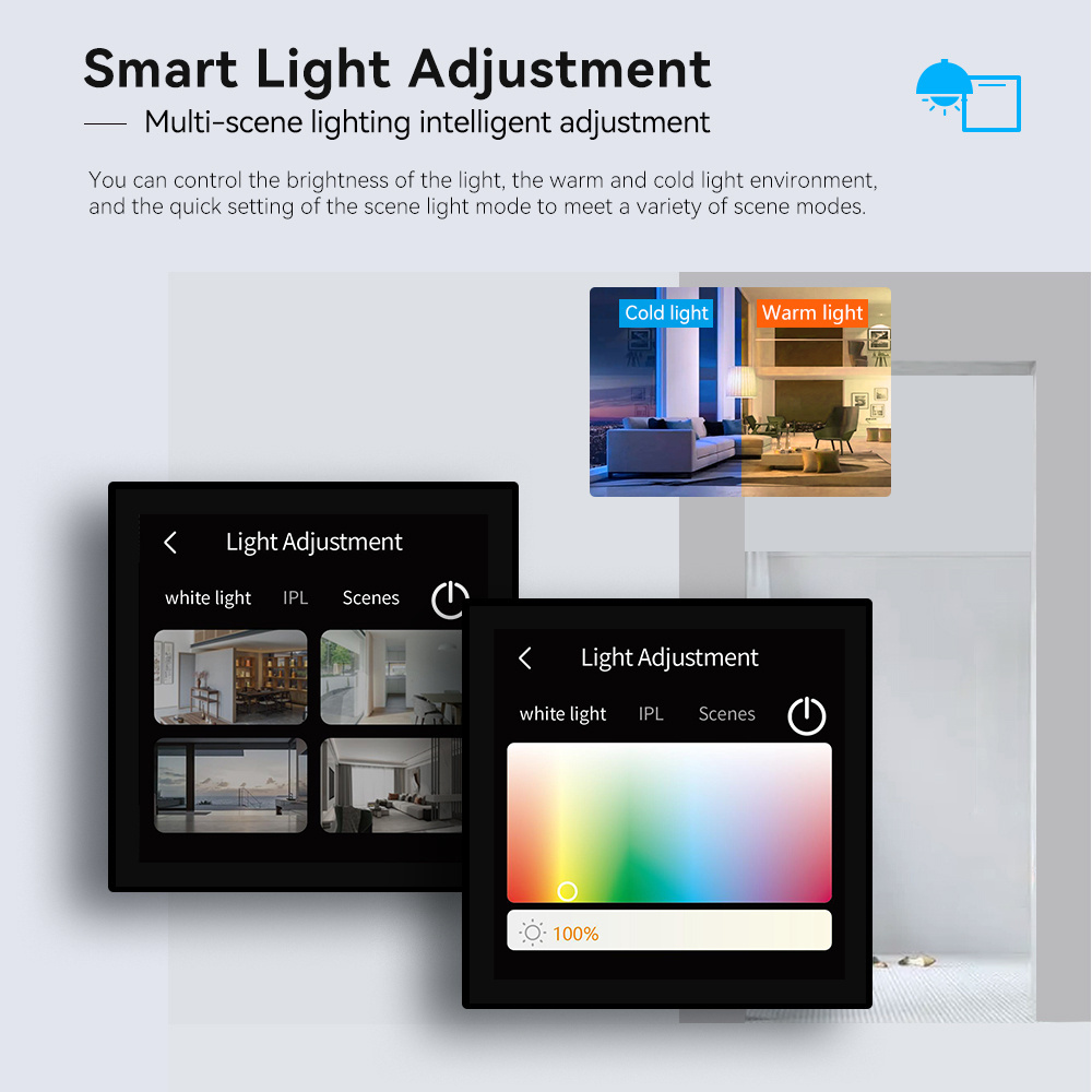 2022 new arriving tuya smart switch 4 inch tuya smart home zigbee ...