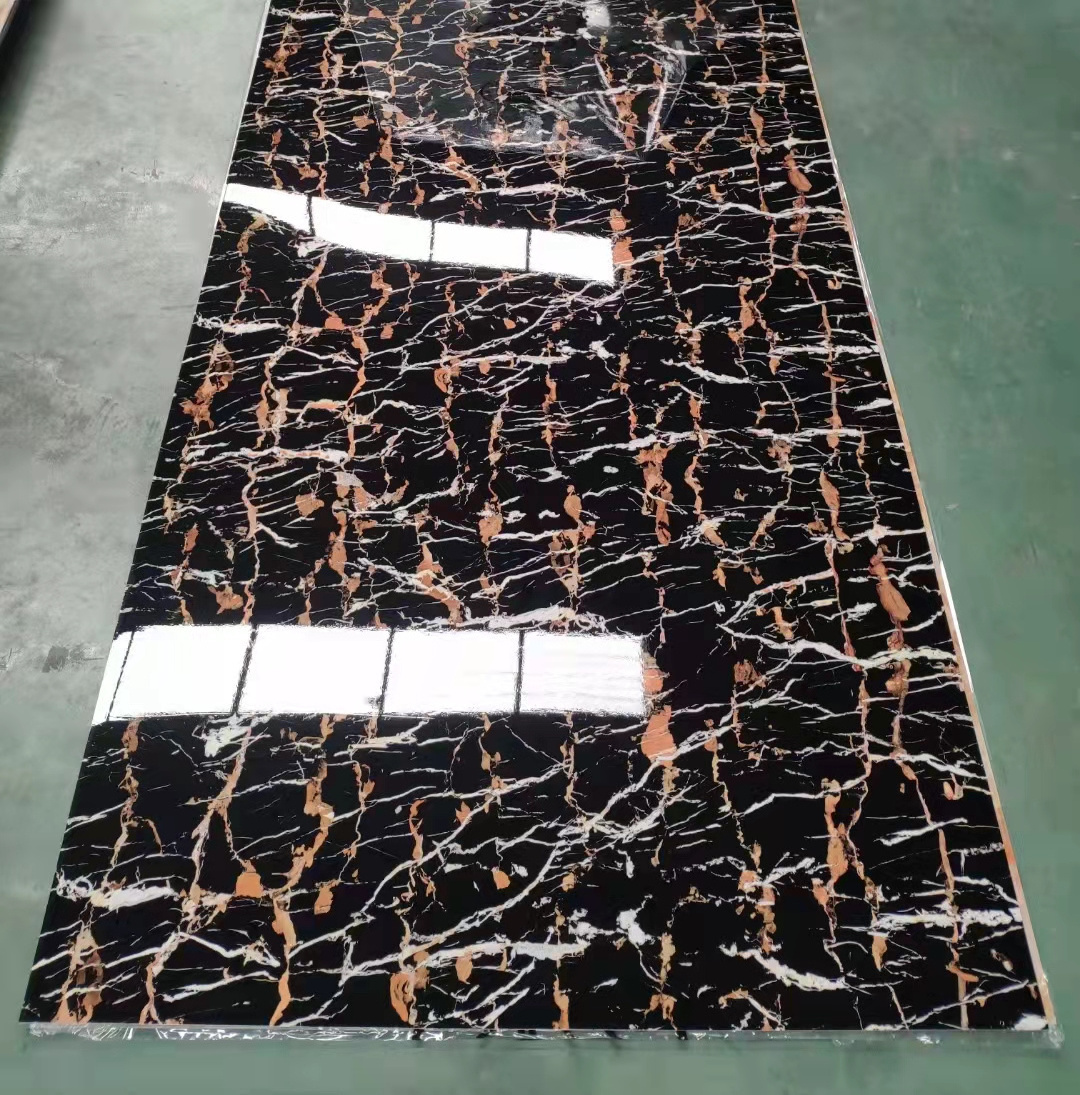 High glossy pvc marble sheet for interior decoration pvc ceiling marble ...