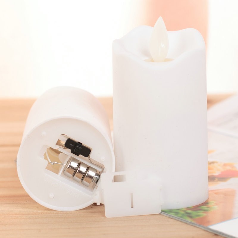 Battery Operated LED Block Pillar Tealight Candle Safe Flameless ...