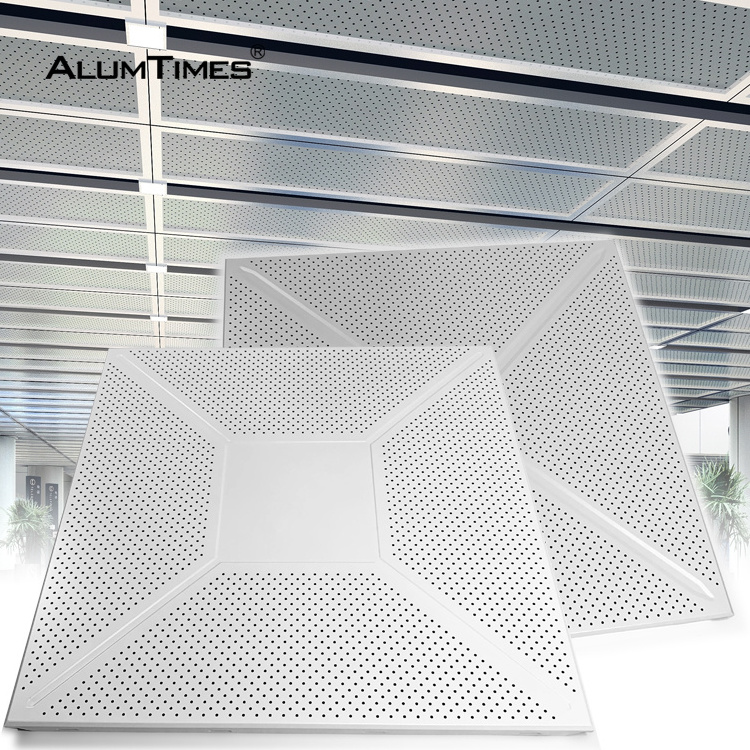 Decorative Metal Linear False Ceiling Perforated Aluminum Ceiling Tiles ...