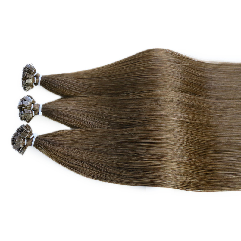 Pre Bonded Chinese Human Hair Pieces Virgin Remy Flat Tip Keratin Hair ...