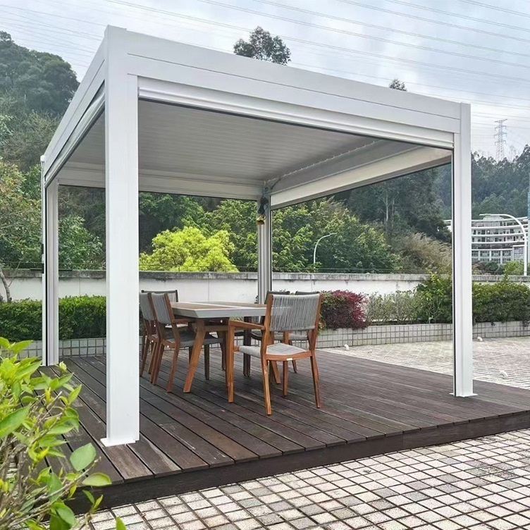 Amas OEM Factory 3x3 3x4 4x4 4x6 6x4m Aluminum Gazebo Pergola Motorized ...