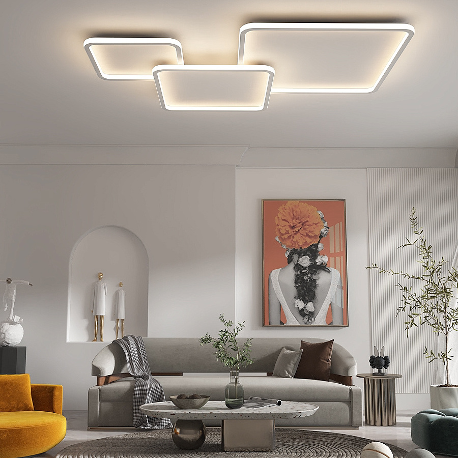 Plastic Led Light Cover Round Ceiling With Lights Remote Control Lamps ...