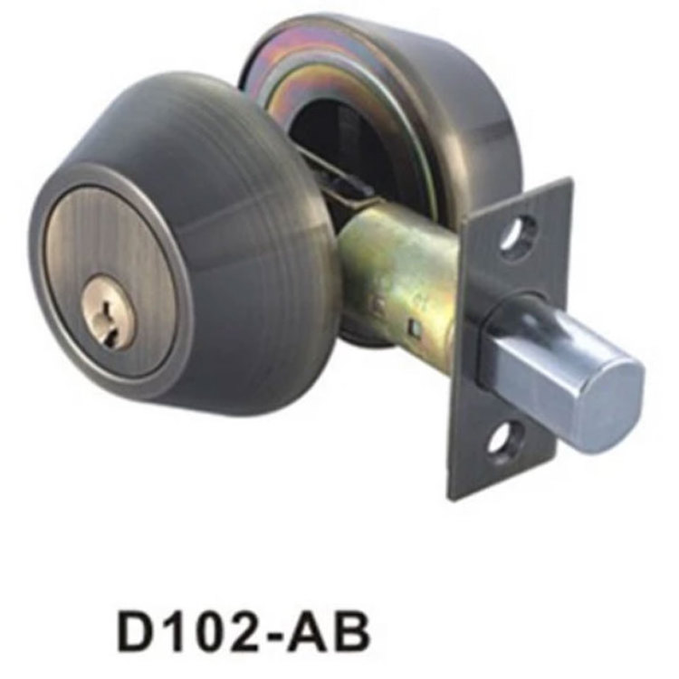 Heavy Duty Double Cylinder 102 SS 3 Keys Adjustable Latch Dead Bolt ...