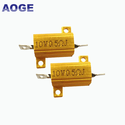 Metal Aluminum Case High Power Resistor Golden Metal Shell Case ...