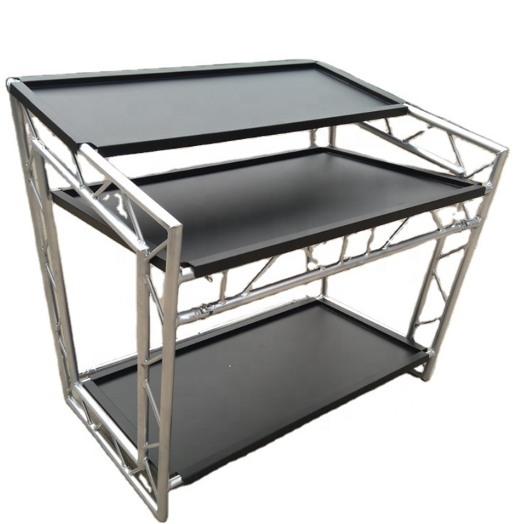 Mobile metal aluminum dj portable table dj truss booth DJ booth table ...