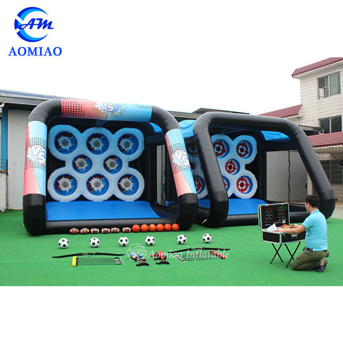 Interactive Inflatable Shooting Games Combi Sport Arena With IPS System ...