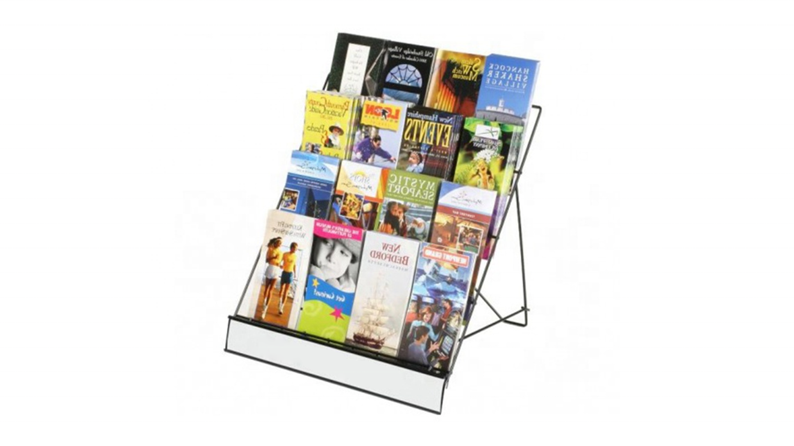 Light Duty Countertop Metal Wire magazine display rack floor stand cd ...