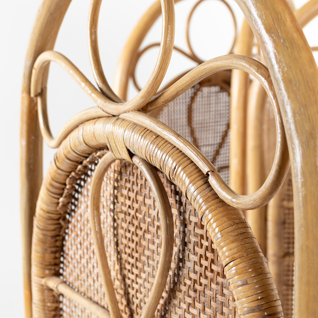 Vintage and Contemporary Style Folding Screen Webbing Rattan Room ...