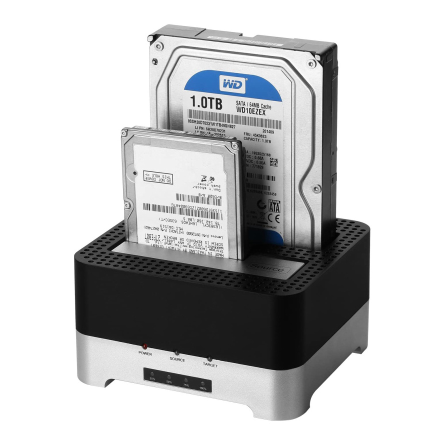 Top Quality 2 bay USB 3.0 SATA hdd ssd docking station with offline ...