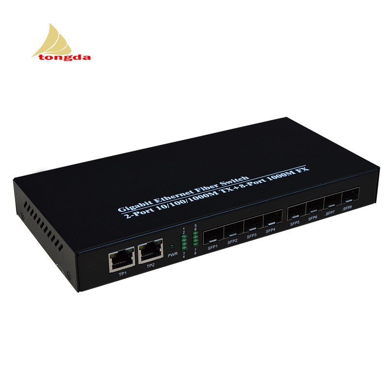 10/100/1000M Base-TX -1000Base-FX 8 port Gigabit Fiber optical Ethernet ...