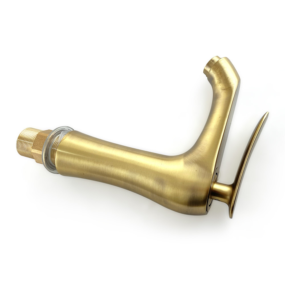 luxury single lever high-end brushed gold centerset bathroom faucet ...