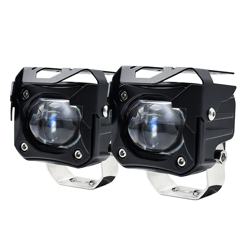 Motorcycle Headlight Fog Lights 6000lm Driving pods Lights Amber/Yellow ...