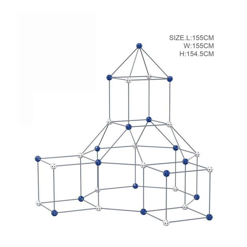 122PCS DIY tent building construction fort building kit for kids play ...