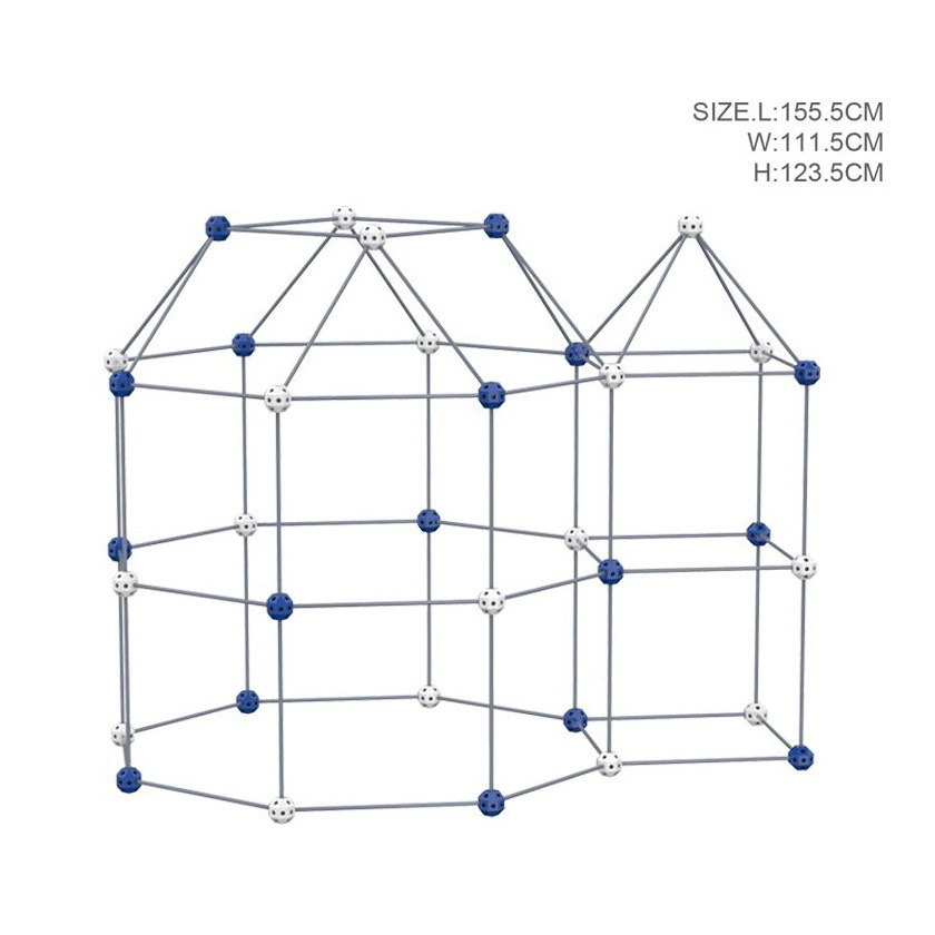 122PCS DIY tent building construction fort building kit for kids play ...