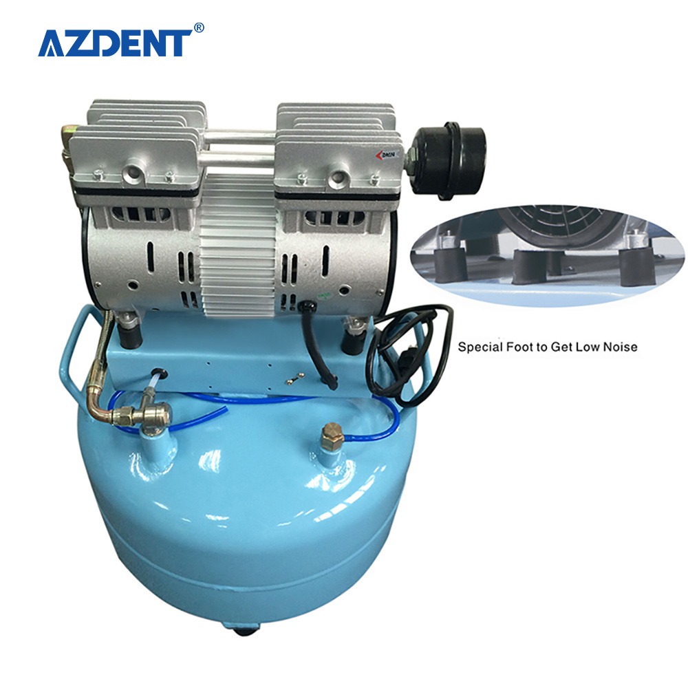 Portable 1HP Piston Type Oil-free Silent Dental Air Compressor for ...