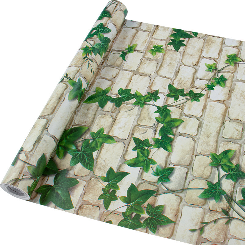 Self- adhesive 3D contact paper brick stone wallpapers for kitchen ...