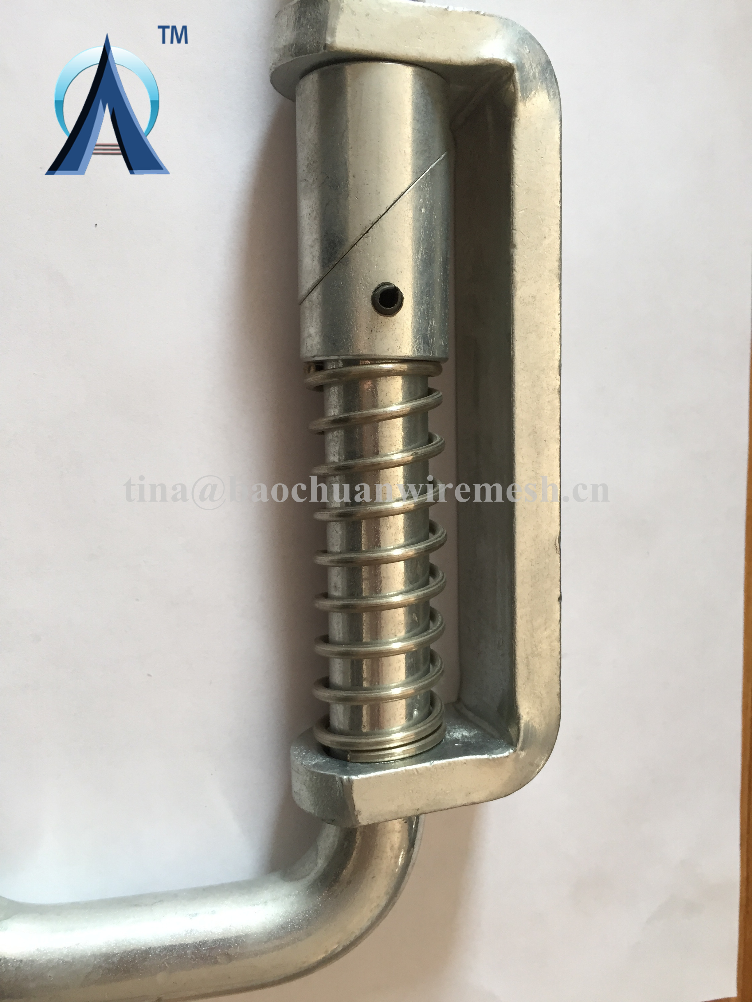 Zinc coated galvanized cattle crush gate spring slam catch latch ...