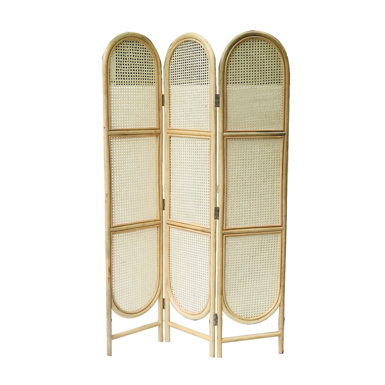 Rattan Handmade 3 Leaf Screens Room Dividers Antique Vintage Home Decor ...