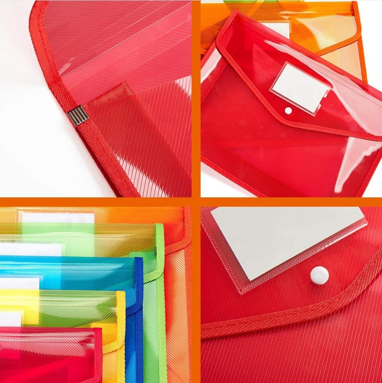 2023 Plastic File Folder Poly Envelope Expanding File Wallet Document ...