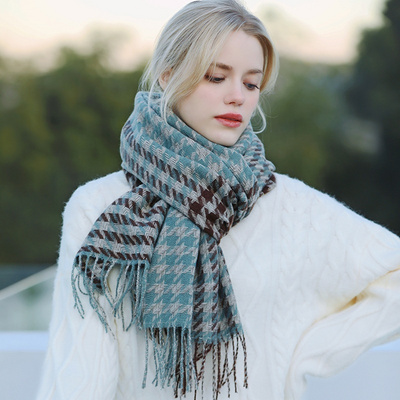 Womens plaid cashmere scarf store