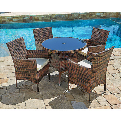 Garden used tables and chairs for restaurant PE Wicker rattan Outdoor Pool Furniture