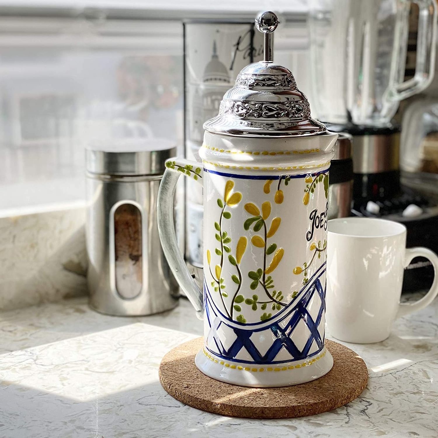 Ceramic French Press schwimmstunde by