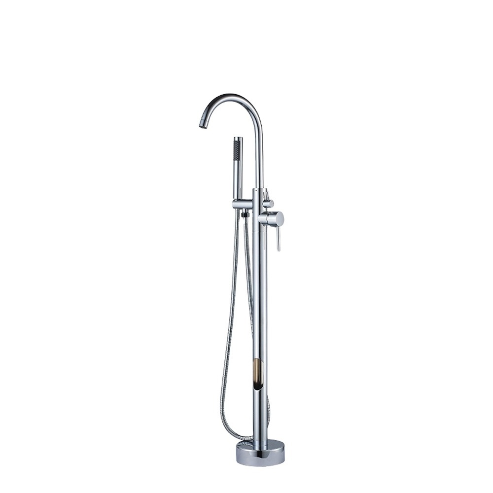 Beelee Bathroom Free Standing Shower Set Floor Bathtub Faucet ...