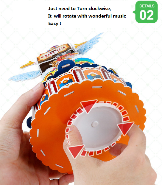 Children birthday gift diy assembly paper craft kit 3d puzzle with ...