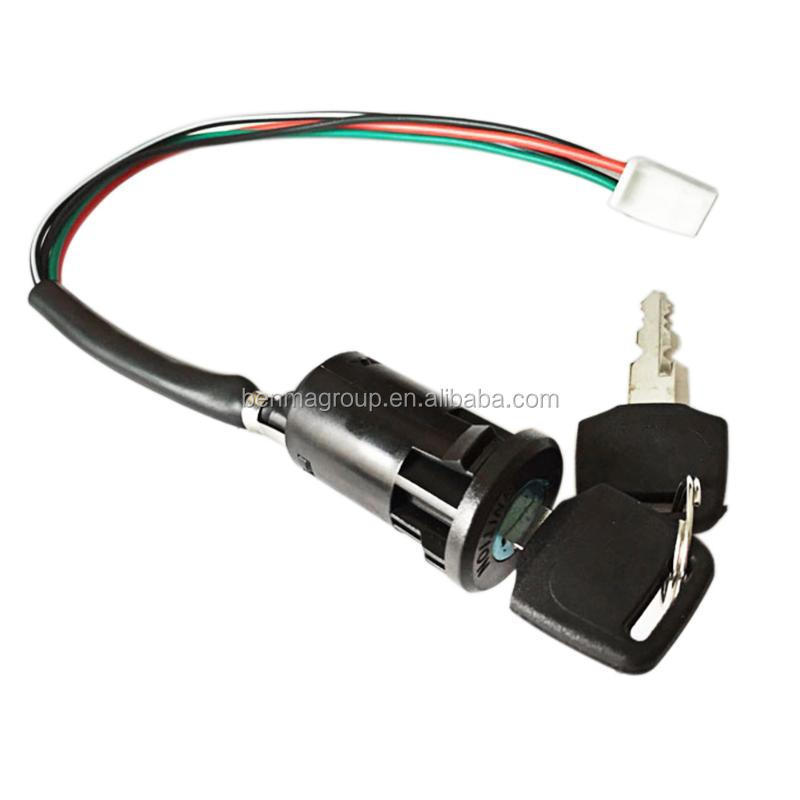 4 Wires Socket Key Universal Ignition Switch Motorcycle Ignition ON OFF ...