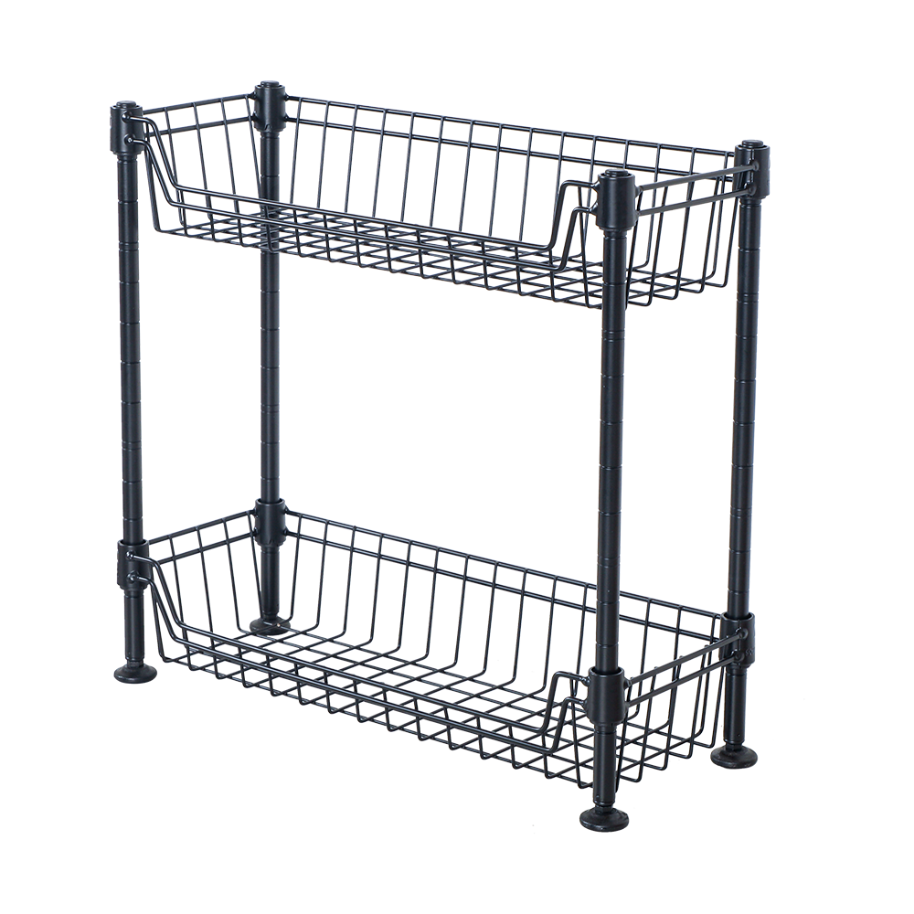 2 Tier Kitchen Countertop Storage Rack Metal Shelves for Kitchen ...