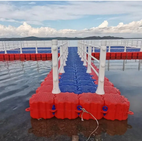 Durable HDPE 50*50*40cm marine modular plastic floating platform jet ...