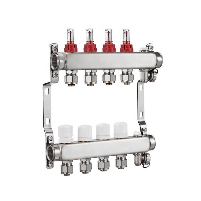 Stainless Steel Collectors Manifold With Flow Meter For Under Floor ...